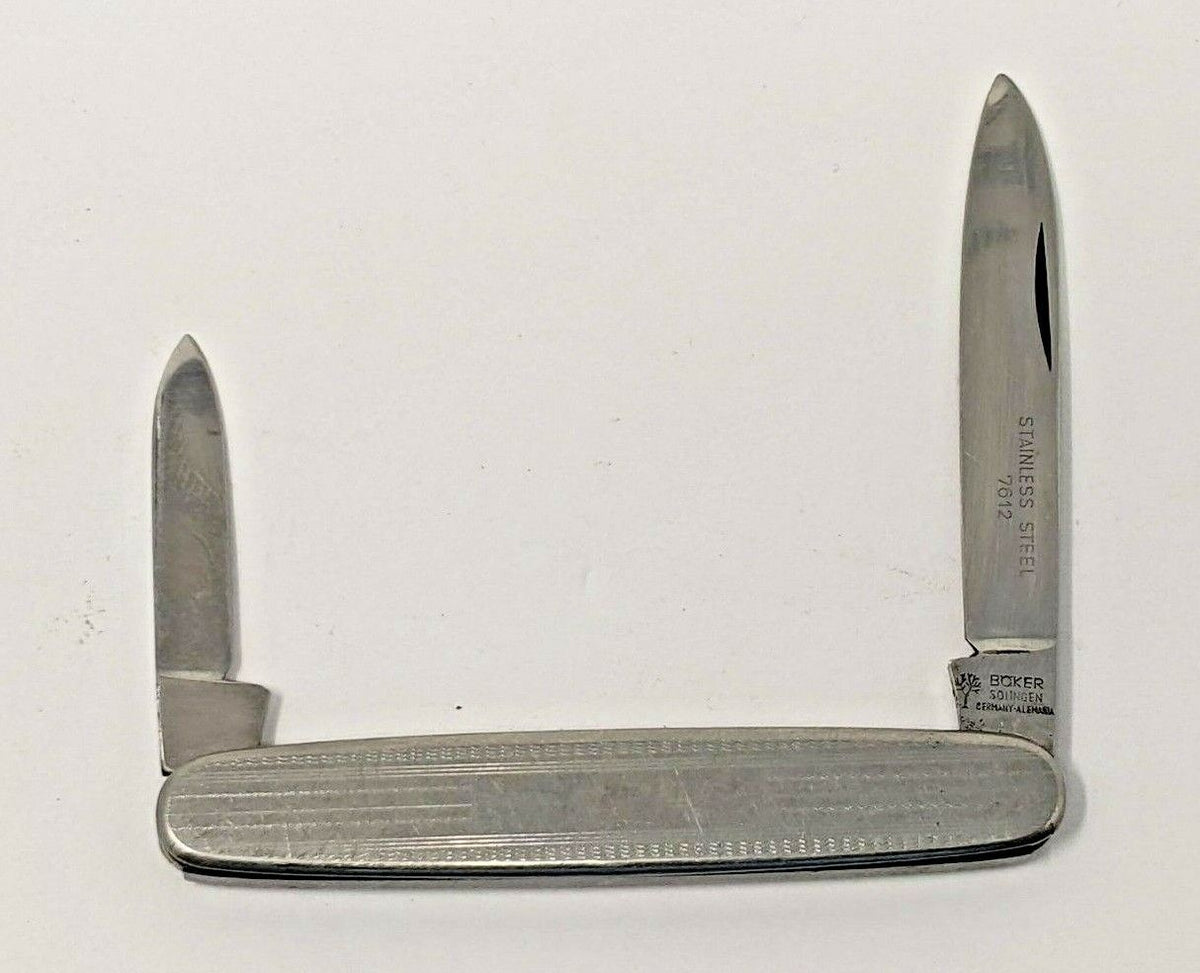 Boker Solingen Stainless Rostfrei Inoxidable Folding Pocket Knife 2 Bl – UsedKnives.com