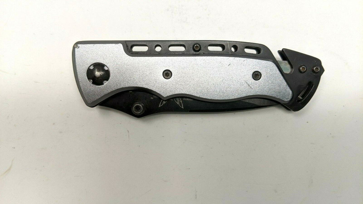 Phenix Steel A2112 Rescue Folding Pocket Knife Combo Edge Liner Lock A – UsedKnives.com