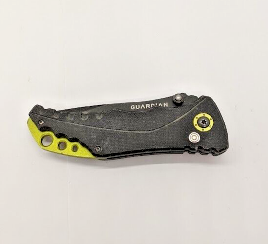 Guardian 4660812D Drop Point Plain Edge Green Black Folding Pocket Kni ...