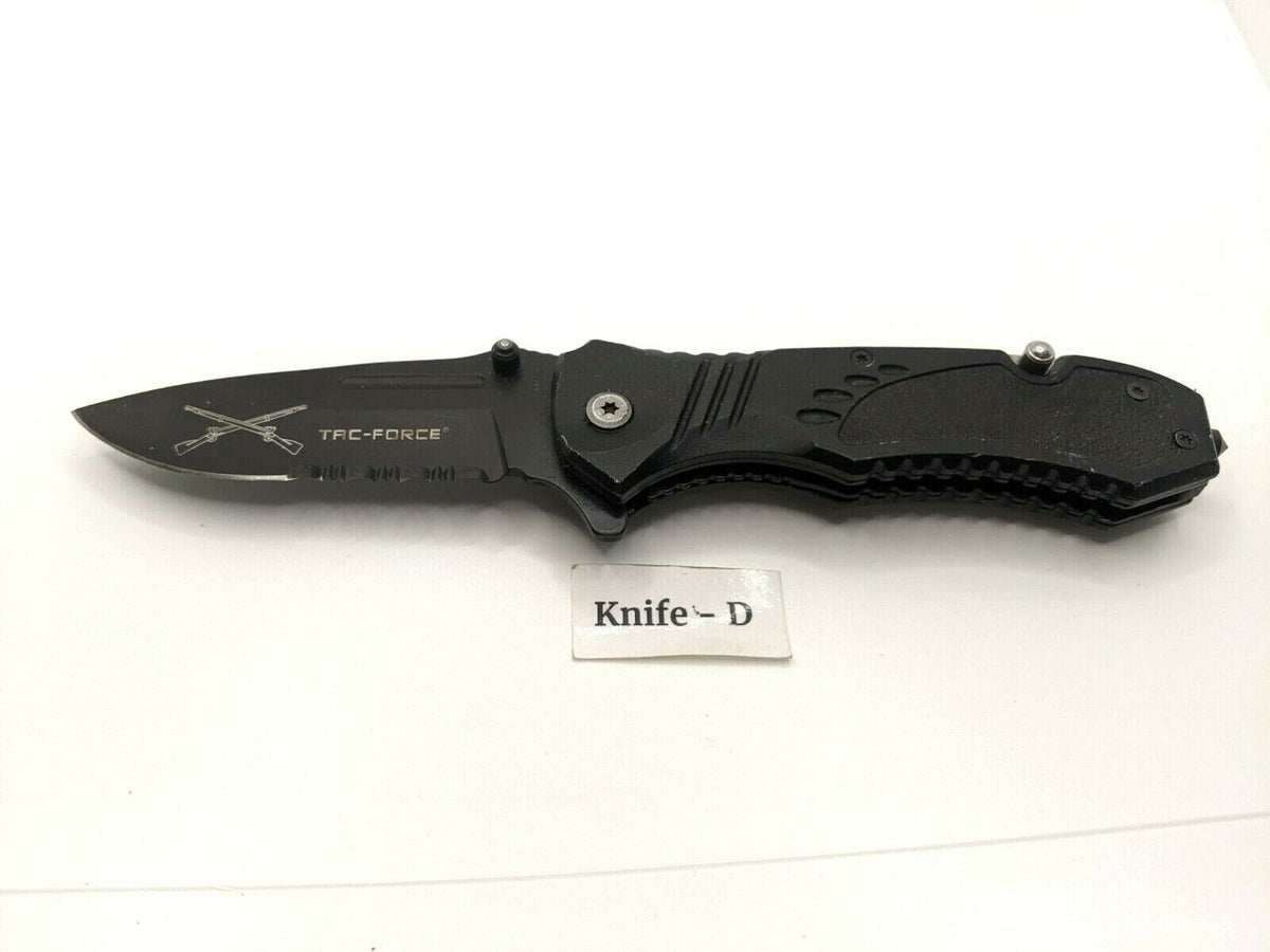 Tac-Force TF-606 Folding Pocket Knife Assisted Plain Edge Liner Stainl ...