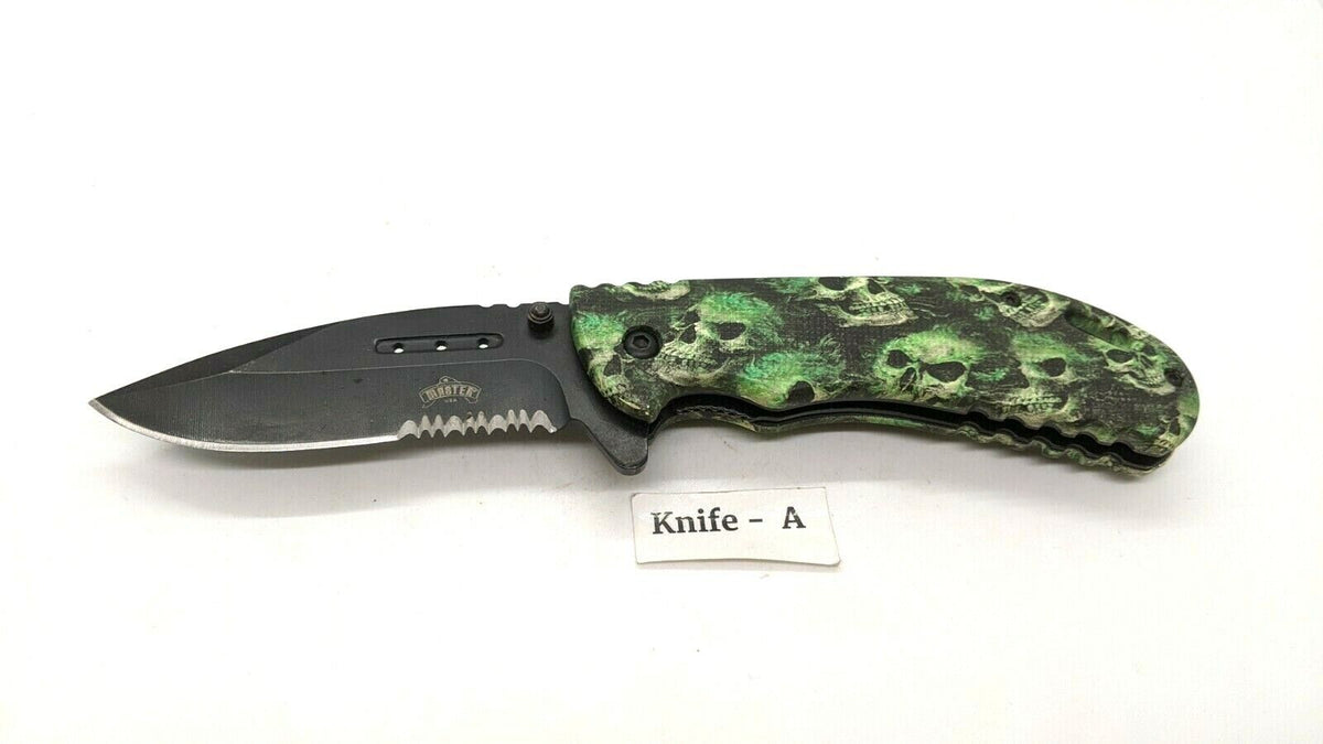 Master USA MU-A030 Folding Pocket Knife Assisted Combo Edge Liner Lock ...