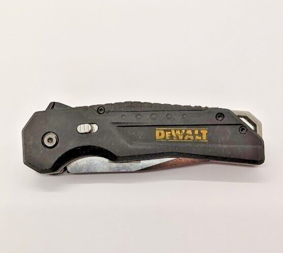 Dewalt Liner Lock Plain Edge Drop Point Blade Black Folding Pocket Kni ...