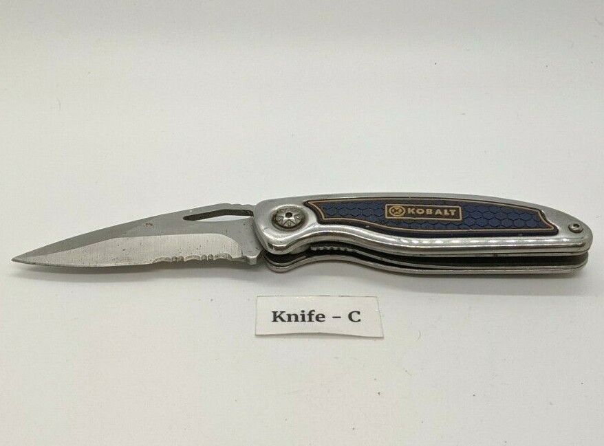 Kobalt Pocket Knife Blue Single/Combination Blade Liner Lock (Variatio ...