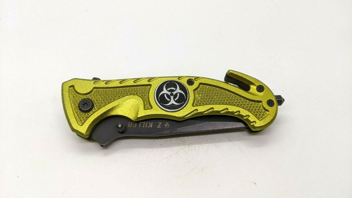 Z Killer Tactical 440 Stainless Steel Folding Pocket Knife Plain Liner ...