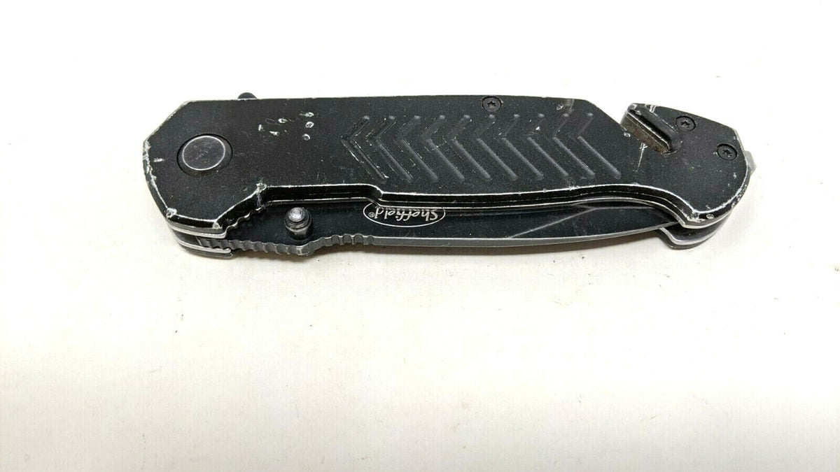 Sheffield Rescue Moab Folding Pocket Knife Liner Lock Combo Edge Stain ...