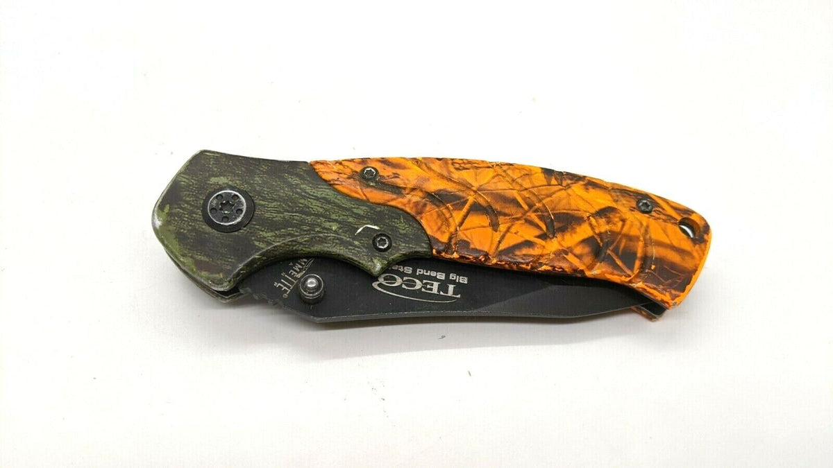 Hammette 2 Color Camo (K-2CC) Folding Pocket Knife Plain Edge Liner Lo ...