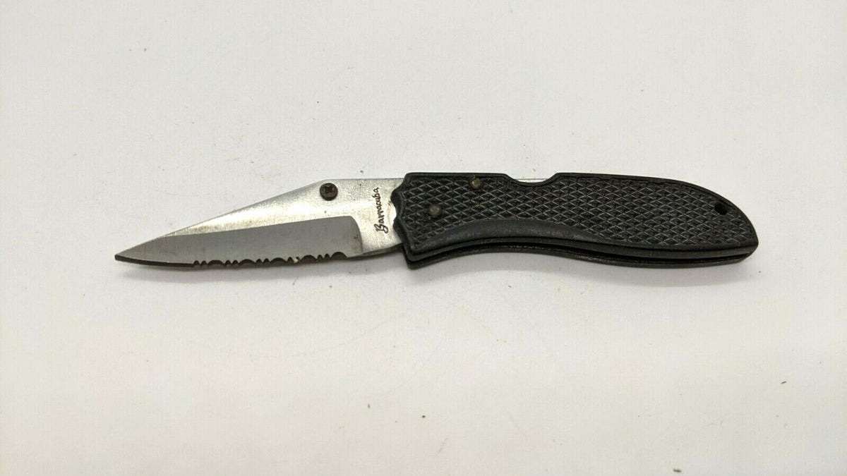 Baracuda Stainless Rostfrei Folding Pocket Knife Combo Edge Lockback B ...