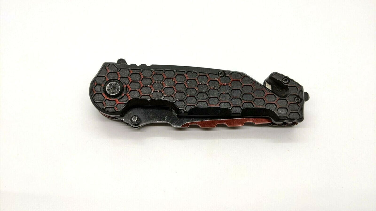 Razor Tactical Folding Pocket Knife Combo Edge Liner Lock Assisted Bla ...