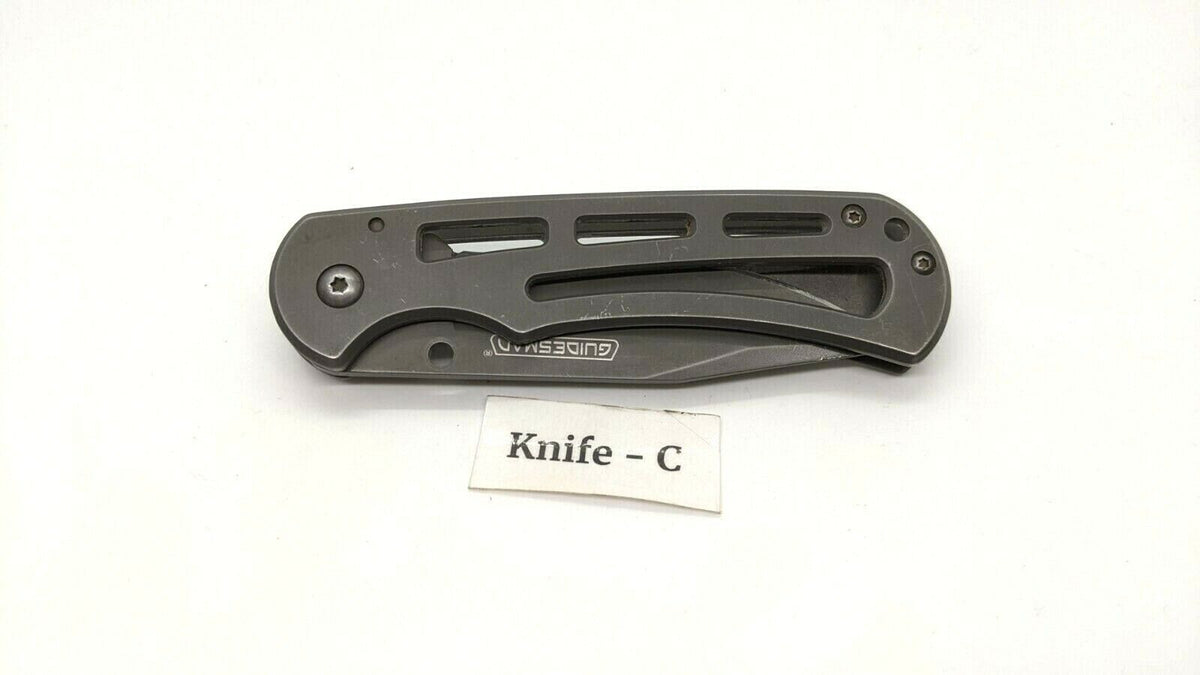 Guidesman Paraframe Lg Folding Pocket Knife Plain Edge Frame Lock Gray ...