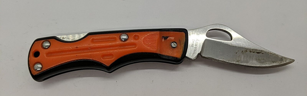 Stihl Lockback Plain Trailing Point Blade Orange Color Folding Pocket ...