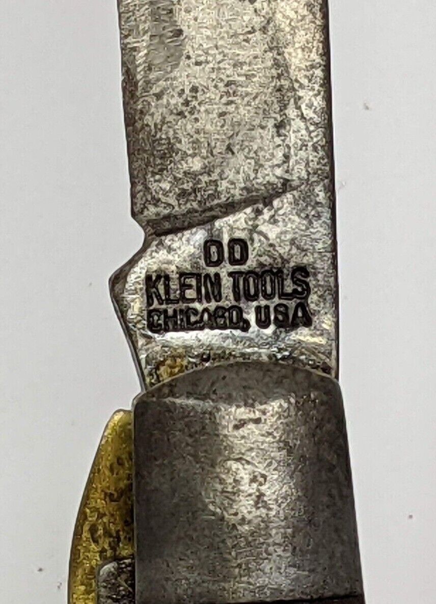Vintage Klein Tools Chicago USA 2 Blade Pocket Knife DD – UsedKnives.com
