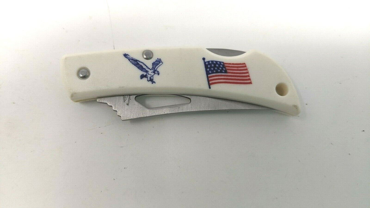 Frost Cutlery Folding Pocket Knife Lockback Combo Edge Wharncliffe Whi ...