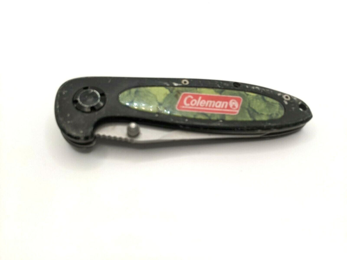 Coleman Lantern Folding Pocket Knife Combo Tanto Edge Liner Lock Stain ...