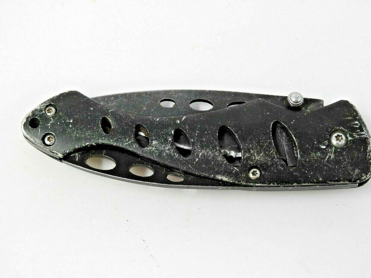 Sheffield Metal Frame Black Combination Folding Pocket Knife ...