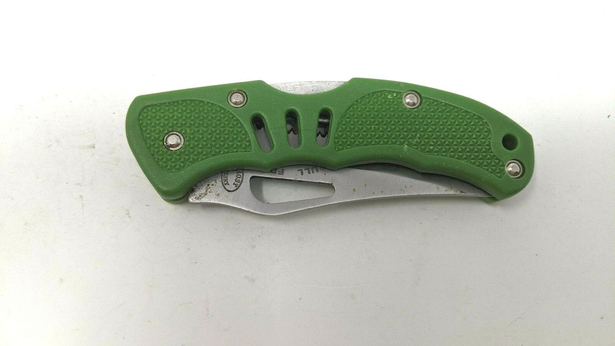Frost Cutlery Bull Frog USA Folding Pocket Knife Lockback Combo Green ...