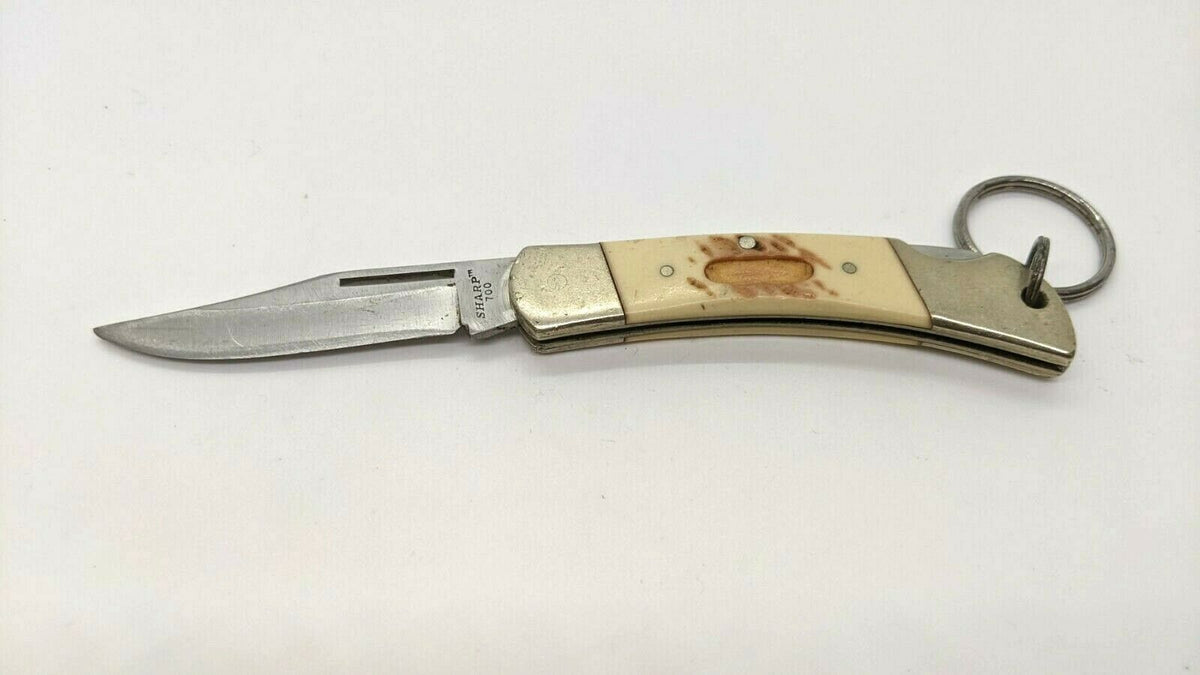 Vintage Sharp 700 Lockback Folding Pocket Knife Japan Plain Stainless ...