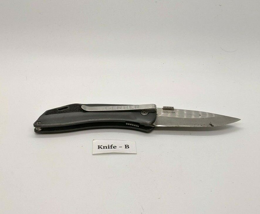 Gerber 8970713A Traverse Folding Pocket Knife Grey/Black Handle Plain ...